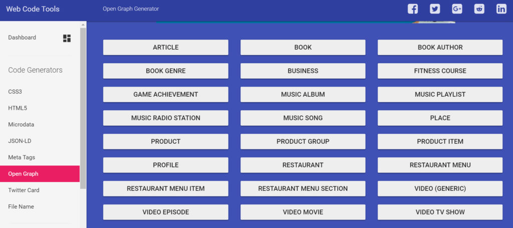 Embed code, social card, Href Lang, JSON-LD schema & Meta code ...